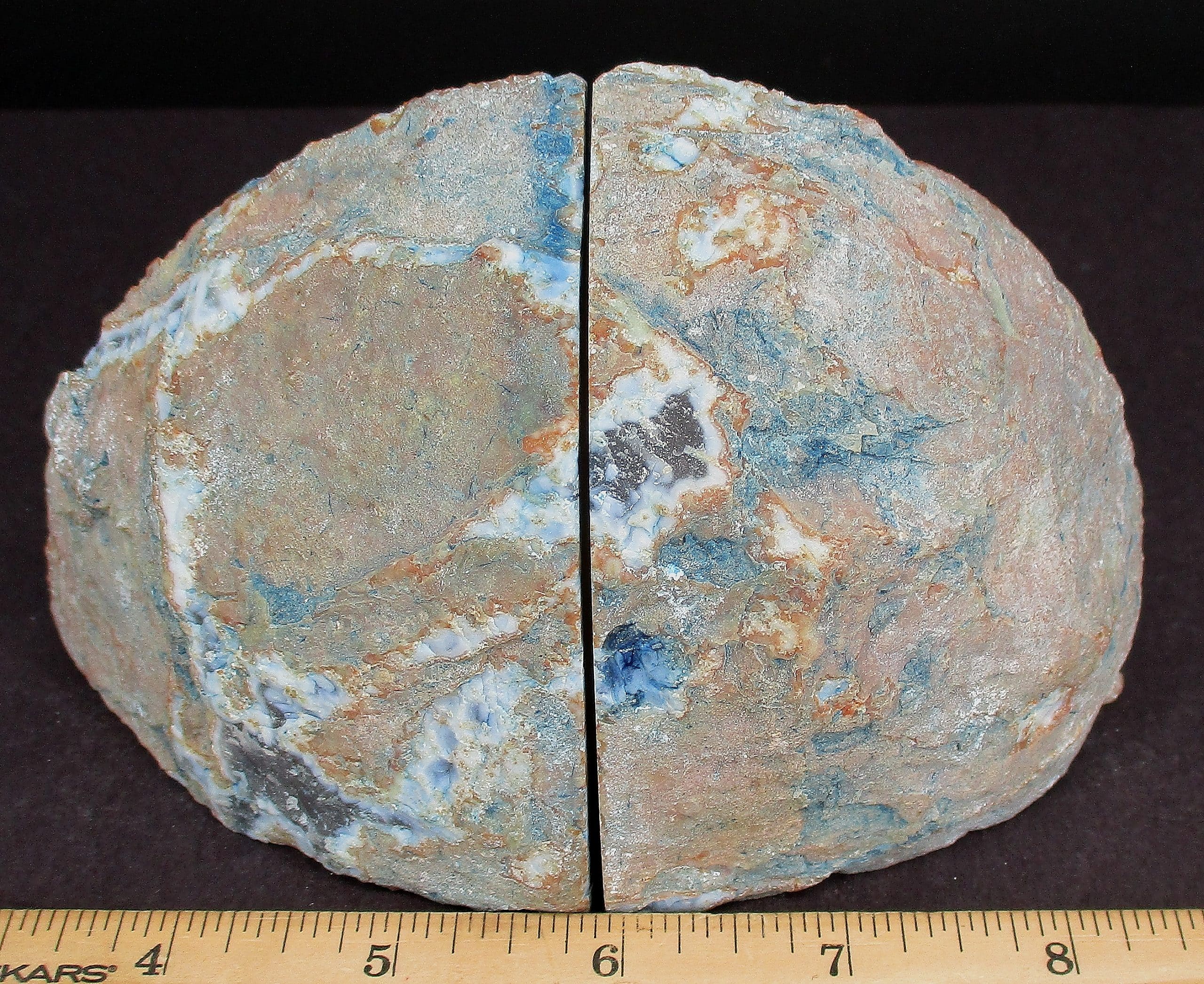 BK803 Blue Brazilian Agate - The Rock Shed