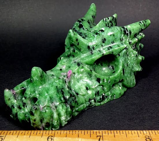 CV102 Ruby Zoisite Dragon Head - The Rock Shed