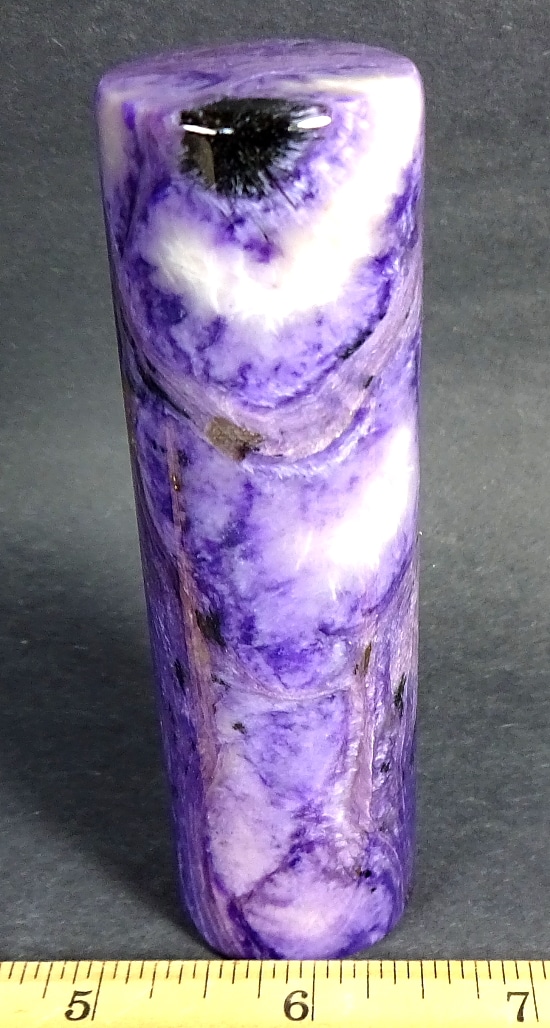 PR600 Charoite Cylinder Decorator - The Rock Shed
