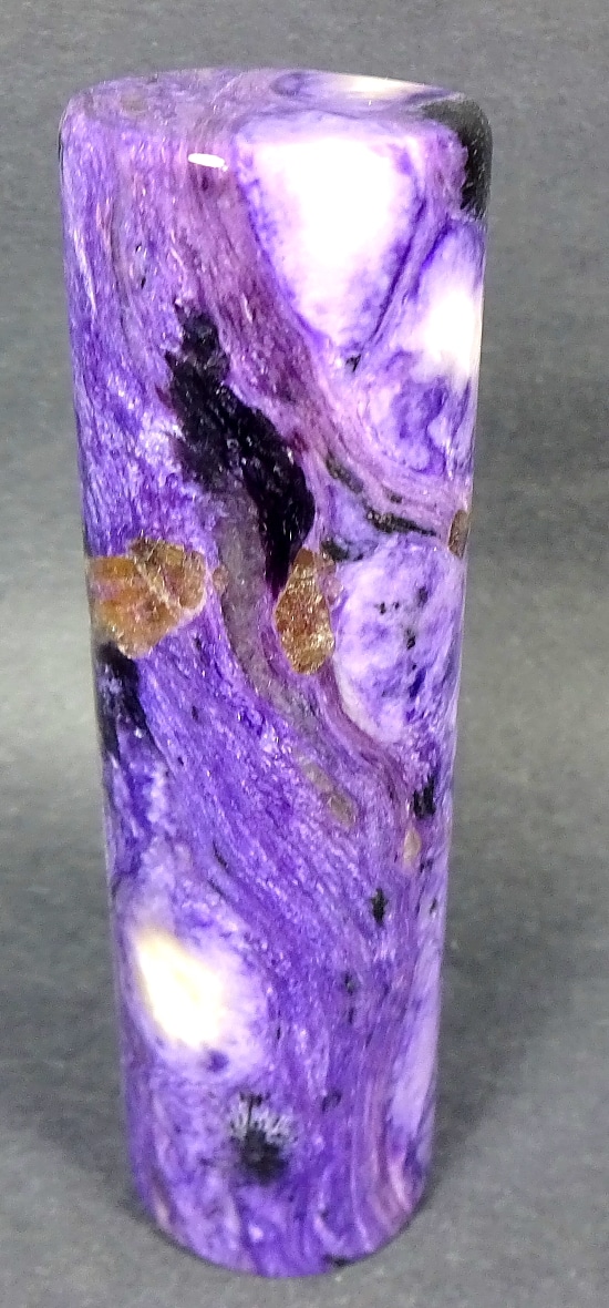 PR600 Charoite Cylinder Decorator - The Rock Shed
