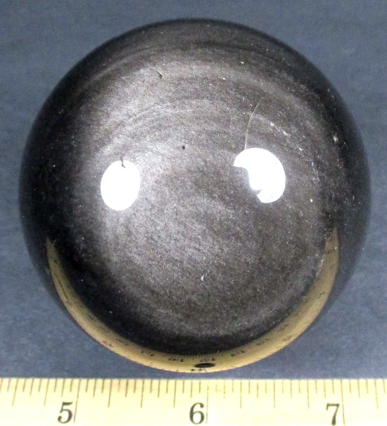 SP108 Silver Sheen Obsidian Sphere - The Rock Shed