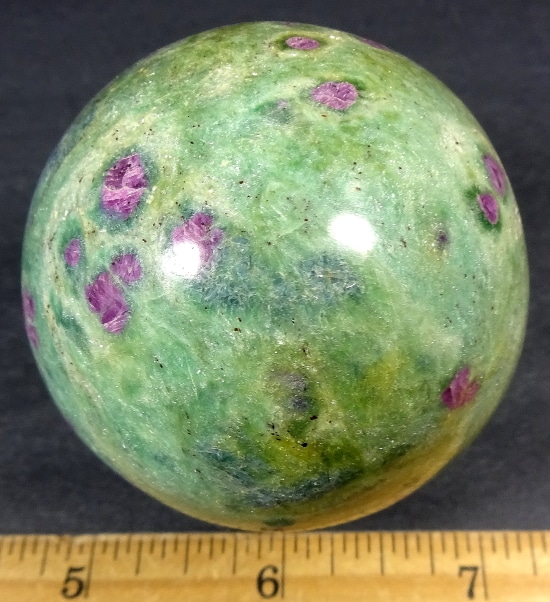 SP211 Ruby Fuschite/Kyanite Sphere - The Rock Shed
