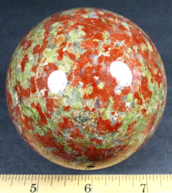 SP305 Unakite Sphere - The Rock Shed