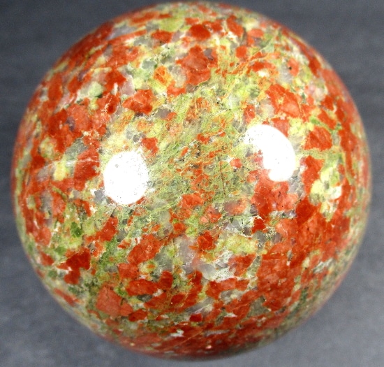 SP305 Unakite Sphere - The Rock Shed