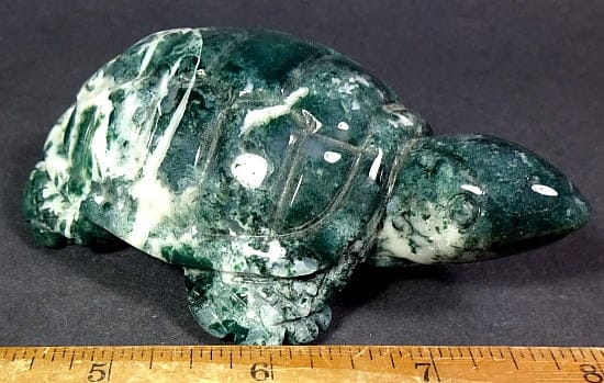 CV304 Moss Agate Turtle - The Rock Shed