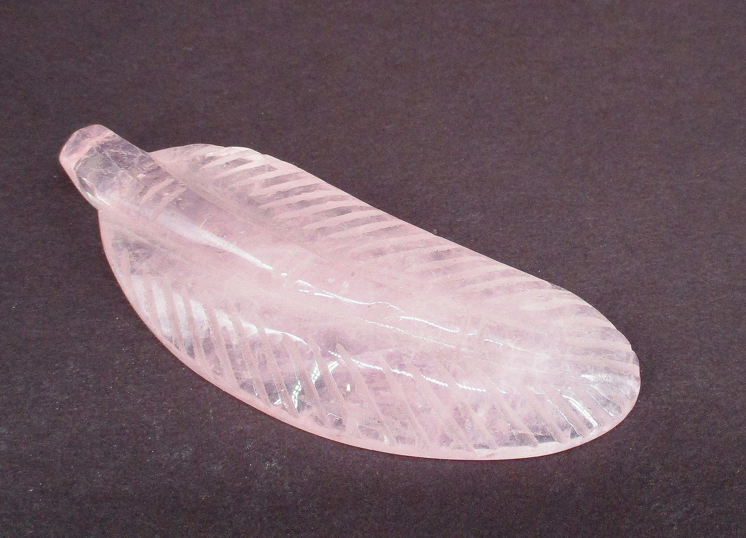 CV407 Rose Quartz Feather - The Rock Shed