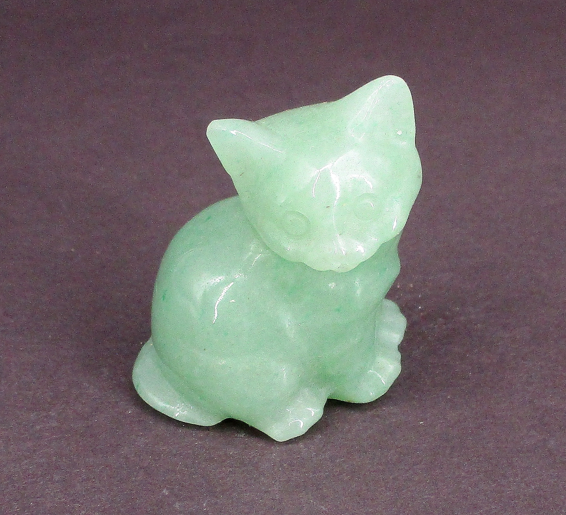 CV410 Green Aventurine Cat - The Rock Shed