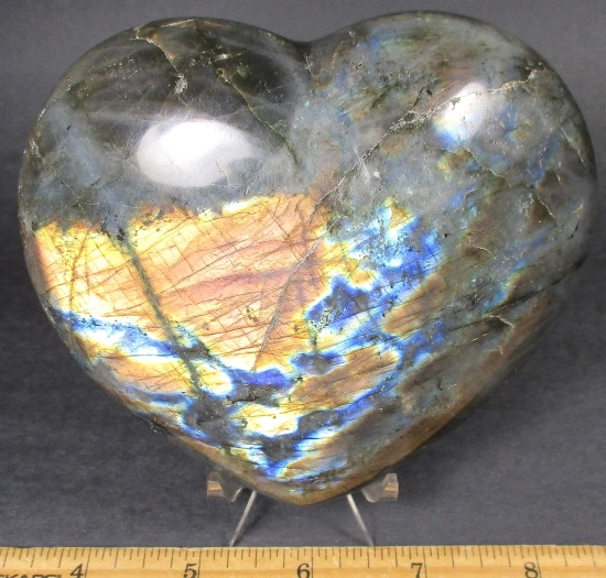 H305 Labradorite Heart - The Rock Shed