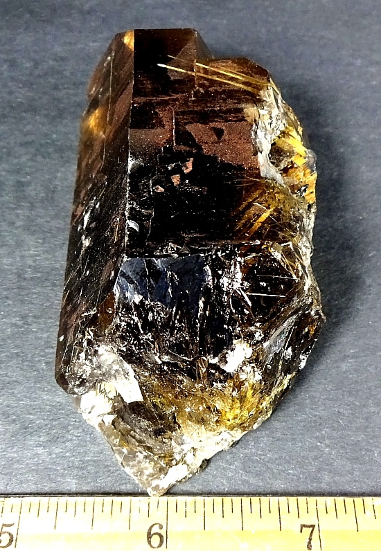 M504 Smoky Rutilated Quartz Crystal - The Rock Shed
