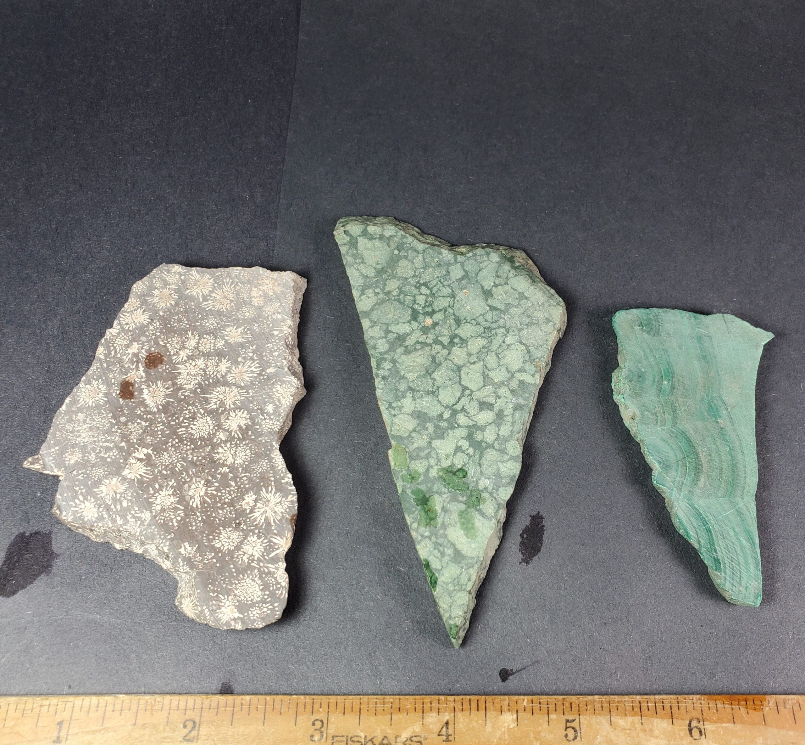 SL205 Flower Stone, Dallasite and Malachite - The Rock Shed