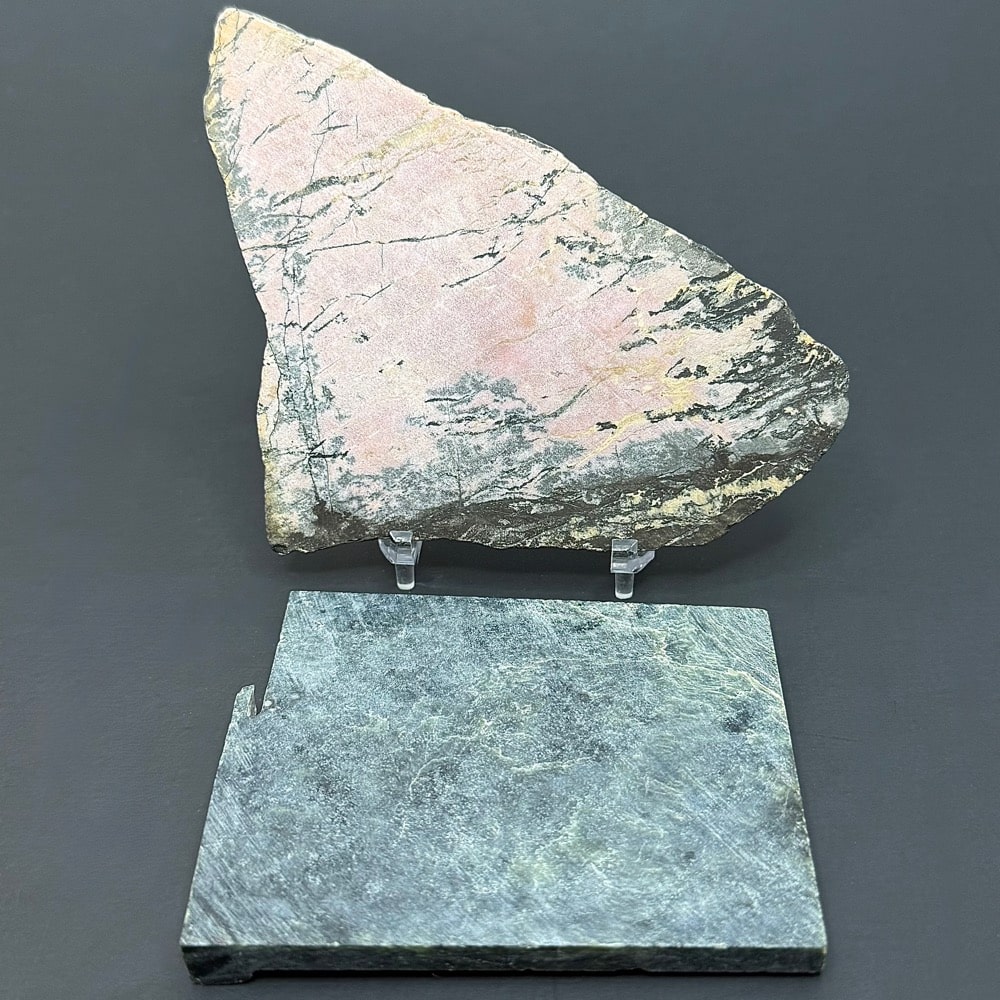 SL206 Jade Rhodonite Slab Set of 2 - The Rock Shed